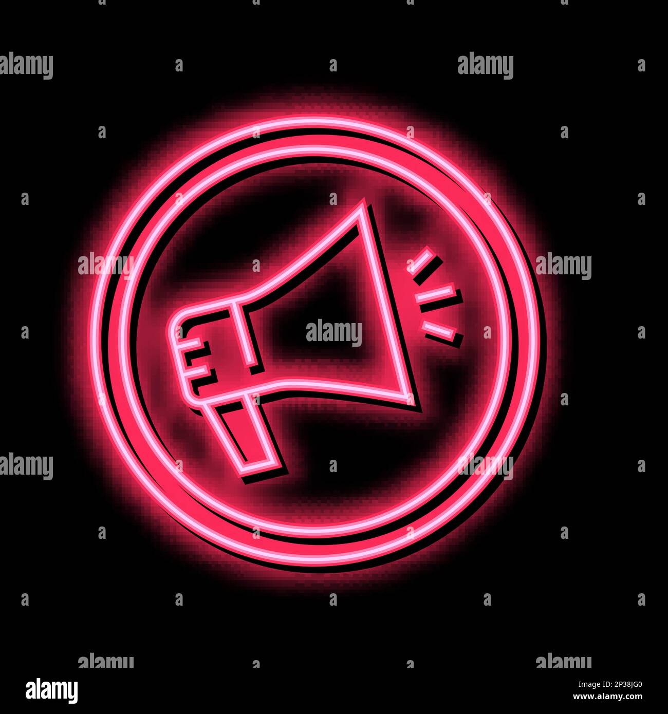 advertising loudspeaker sign color icon vector illustration Stock ...