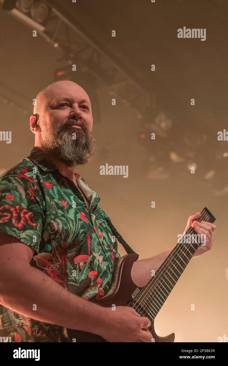 Haken during the Music Concert Haken - Virus tour 2023 on March 04 ...