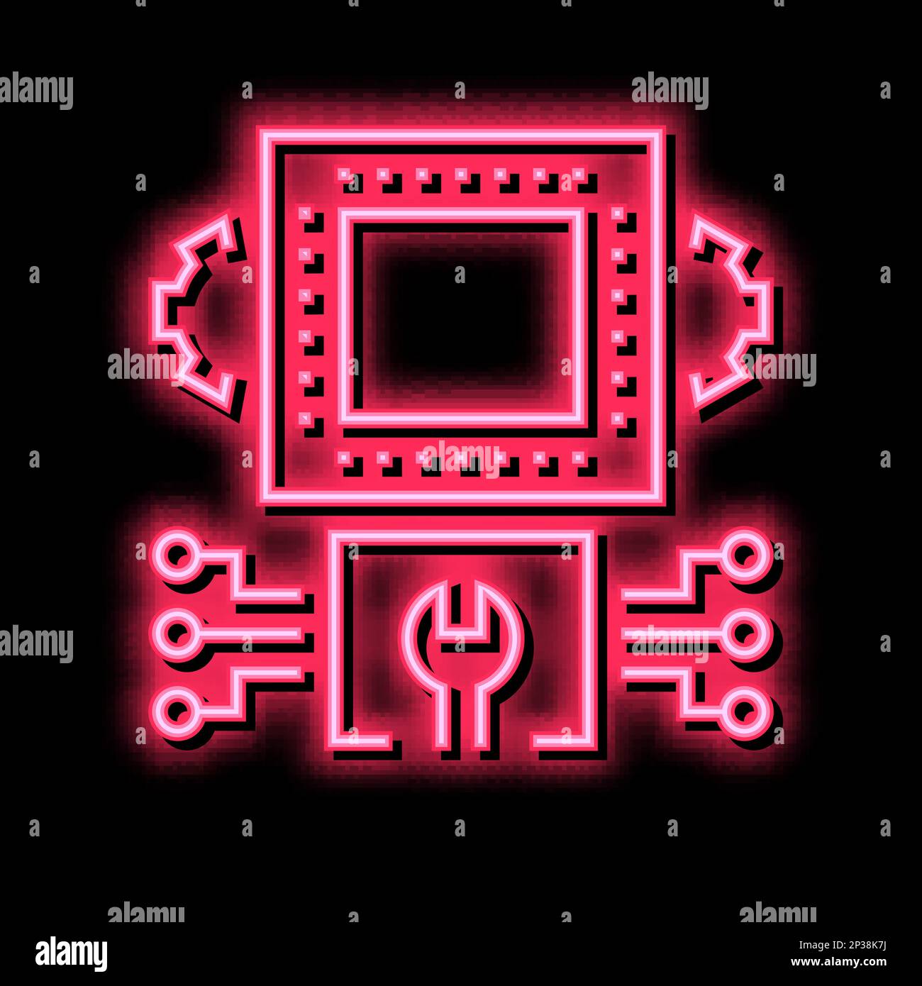 engineering system neon glow icon illustration Stock Vector Image & Art ...