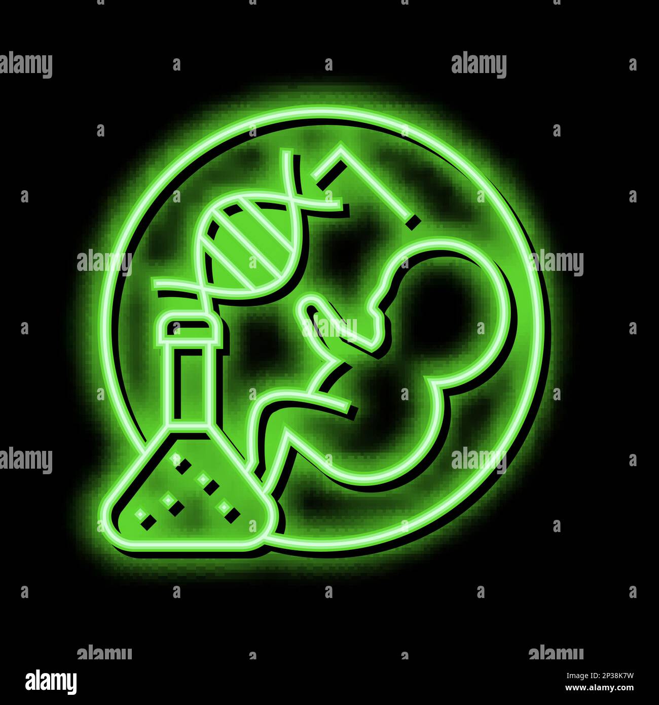 child birth genetic neon glow icon illustration Stock Vector Image ...
