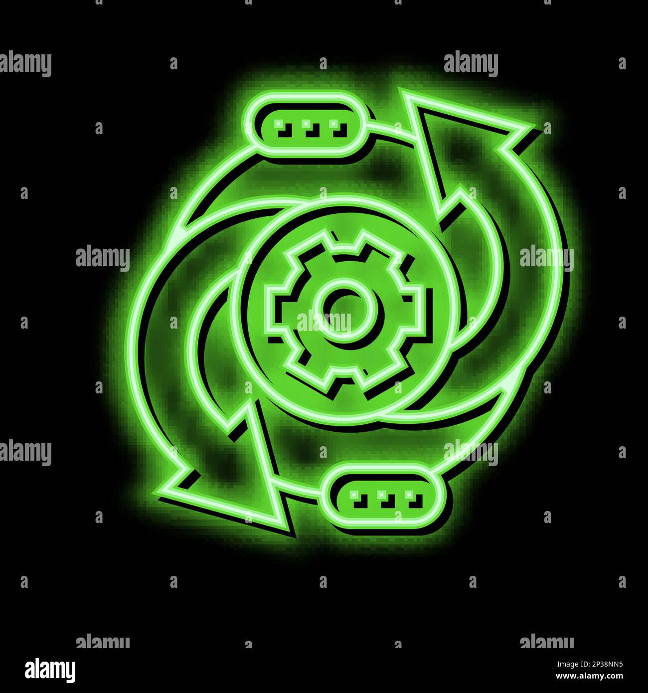 abstract converter neon glow icon illustration Stock Vector Image & Art ...