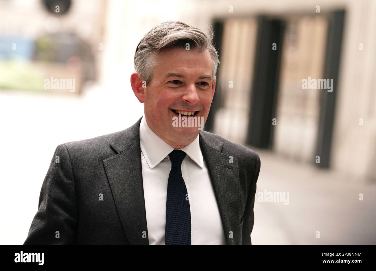 Jonathan Ashworth MP arrives at BBC Broadcasting House in London, to ...