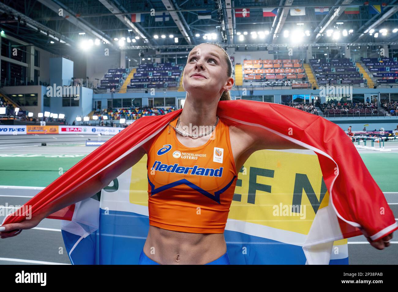 ISTANBUL - Britt Weerman in action in the high jump final on the fourth ...