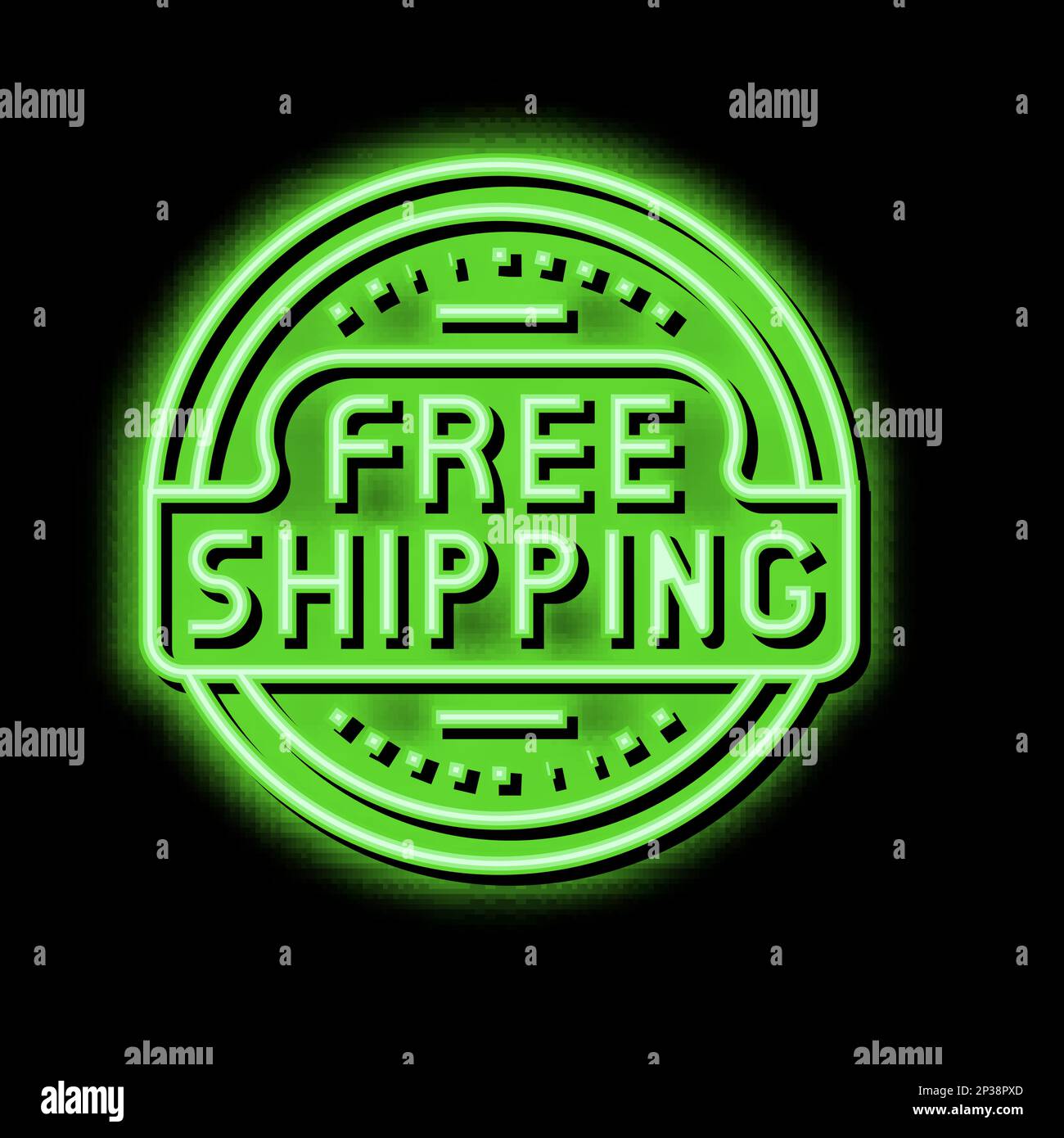 logo free shipping neon glow icon illustration Stock Vector Image & Art ...