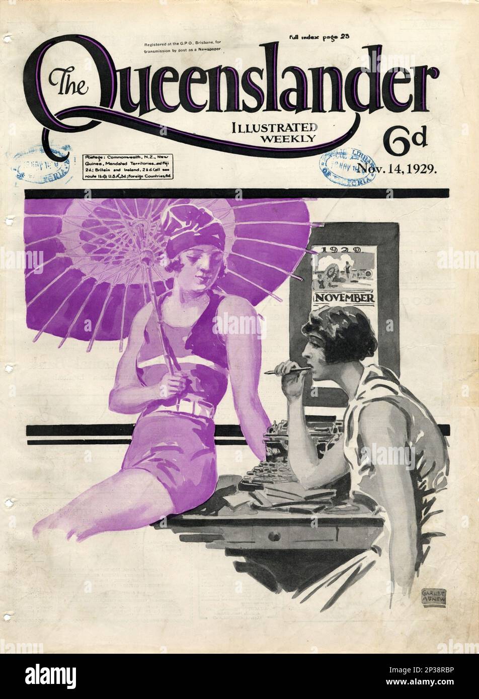 Front cover of the Queenslander magazine, featuring aspects of ...