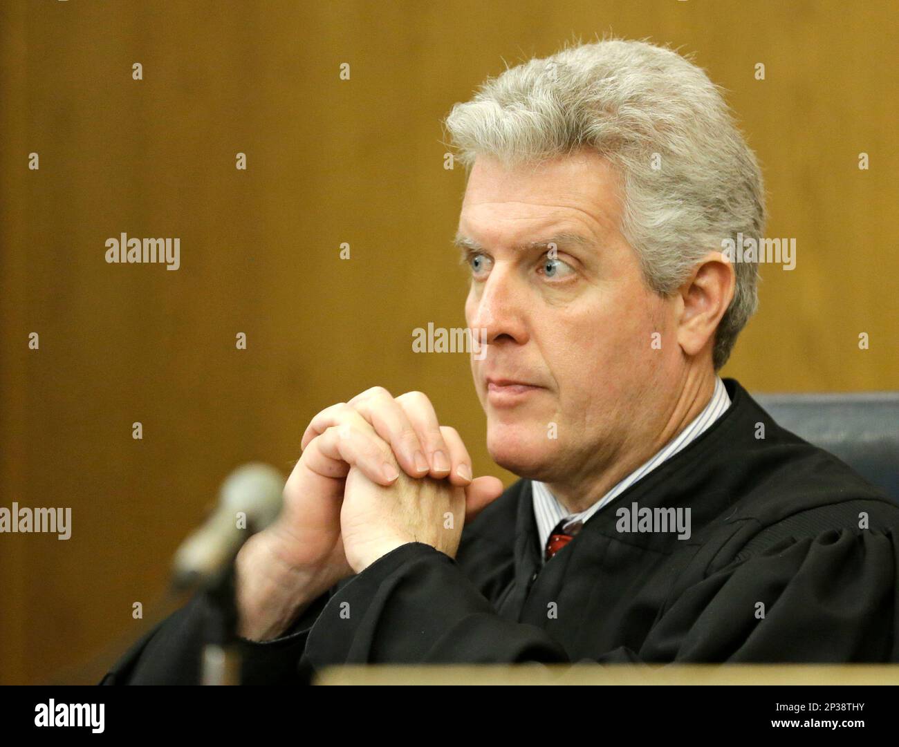 Judge John O'Donnell listens to opening arguments in the trial of ...