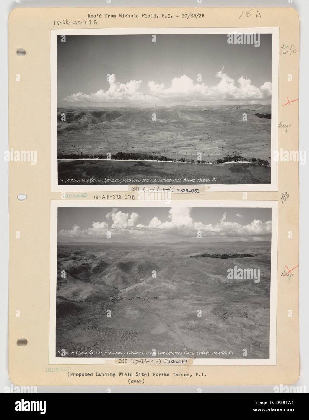 Landing Fields - Philippines - Burias Island, Aerial Photograph Stock ...