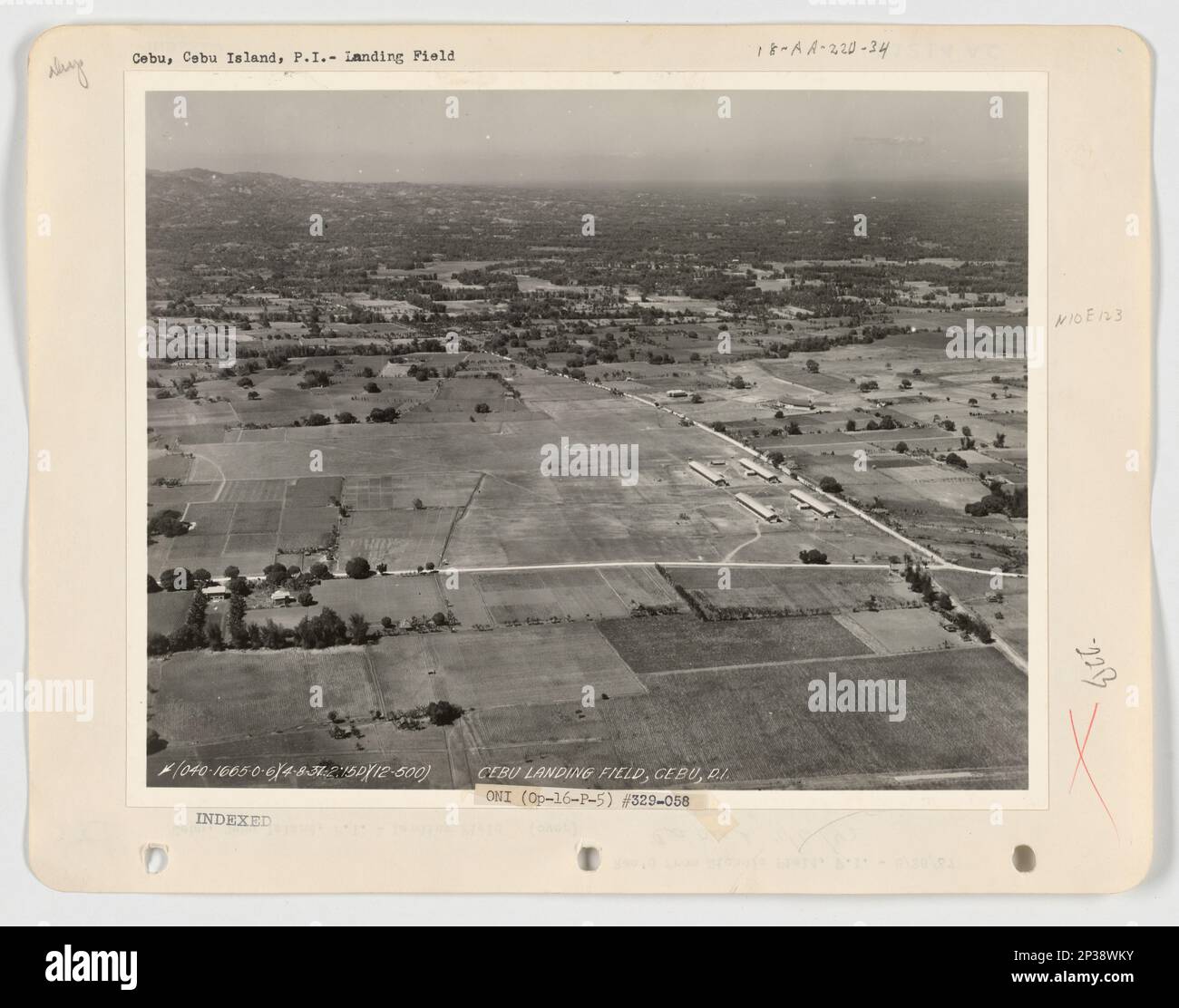 Landing Fields - Philippines - Cebu Island, Aerial Photograph Stock ...