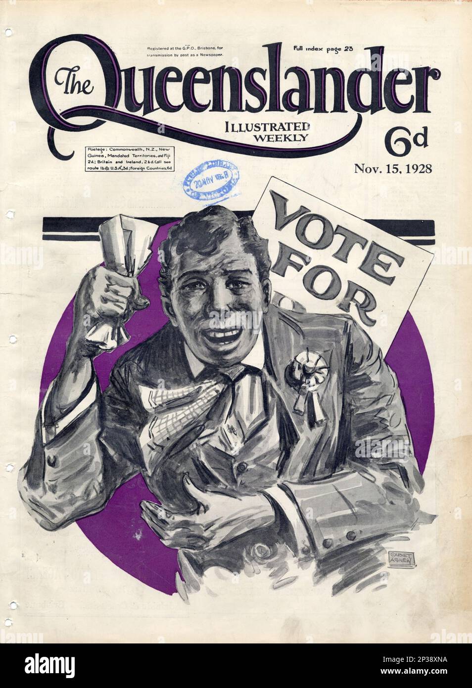 Front cover of the Queenslander magazine, featuring aspects of ...