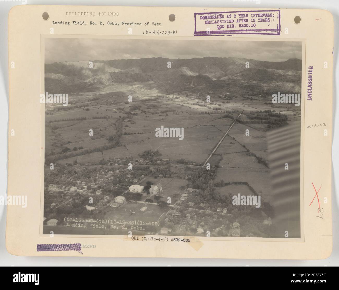 Landing Fields - Philippines - Cebu Island, Aerial Photograph Stock ...