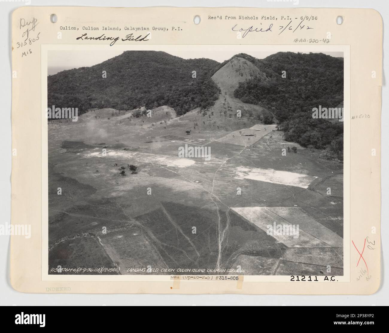 Landing Fields - Philippines - Culion Island, Aerial Photograph Stock ...