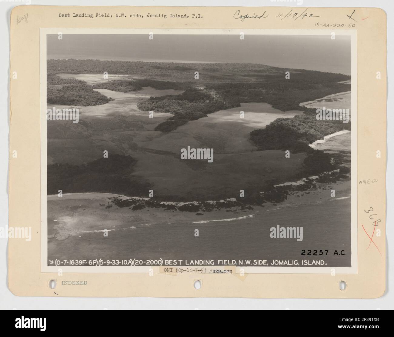 Landing Fields - Philippines - Jomalig Island, Aerial Photograph Stock ...