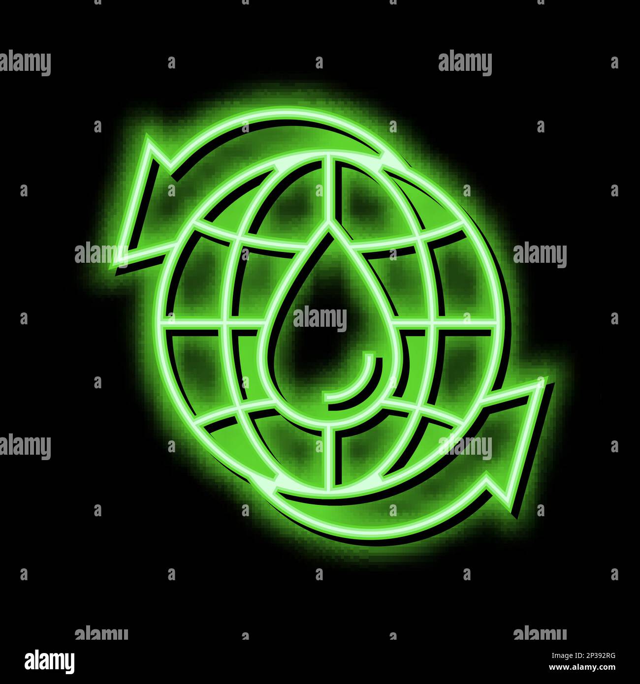 renewal of water neon glow icon illustration Stock Vector Image & Art ...
