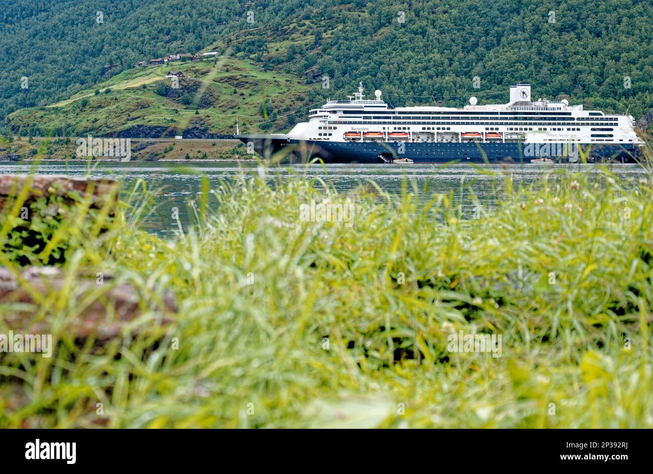 Travel destination north of Europe: MS Rotterdam Cruise ship in Flam ...