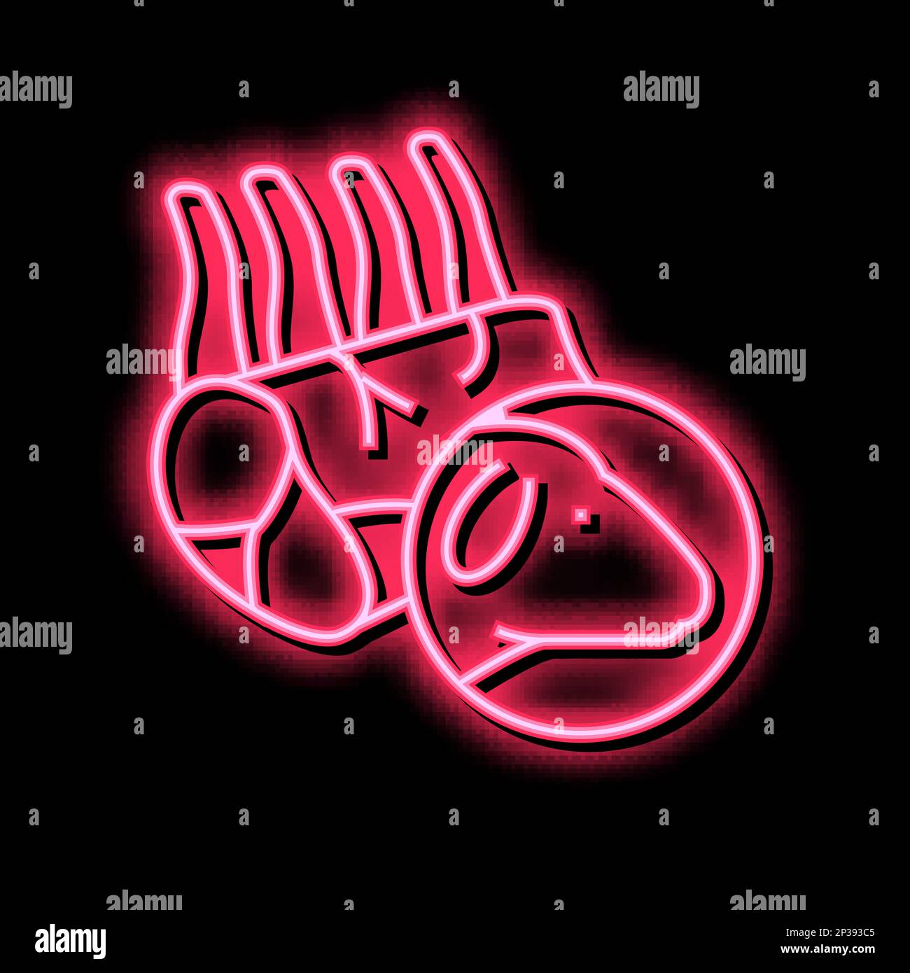 mutton meat neon glow icon illustration Stock Vector Image & Art - Alamy