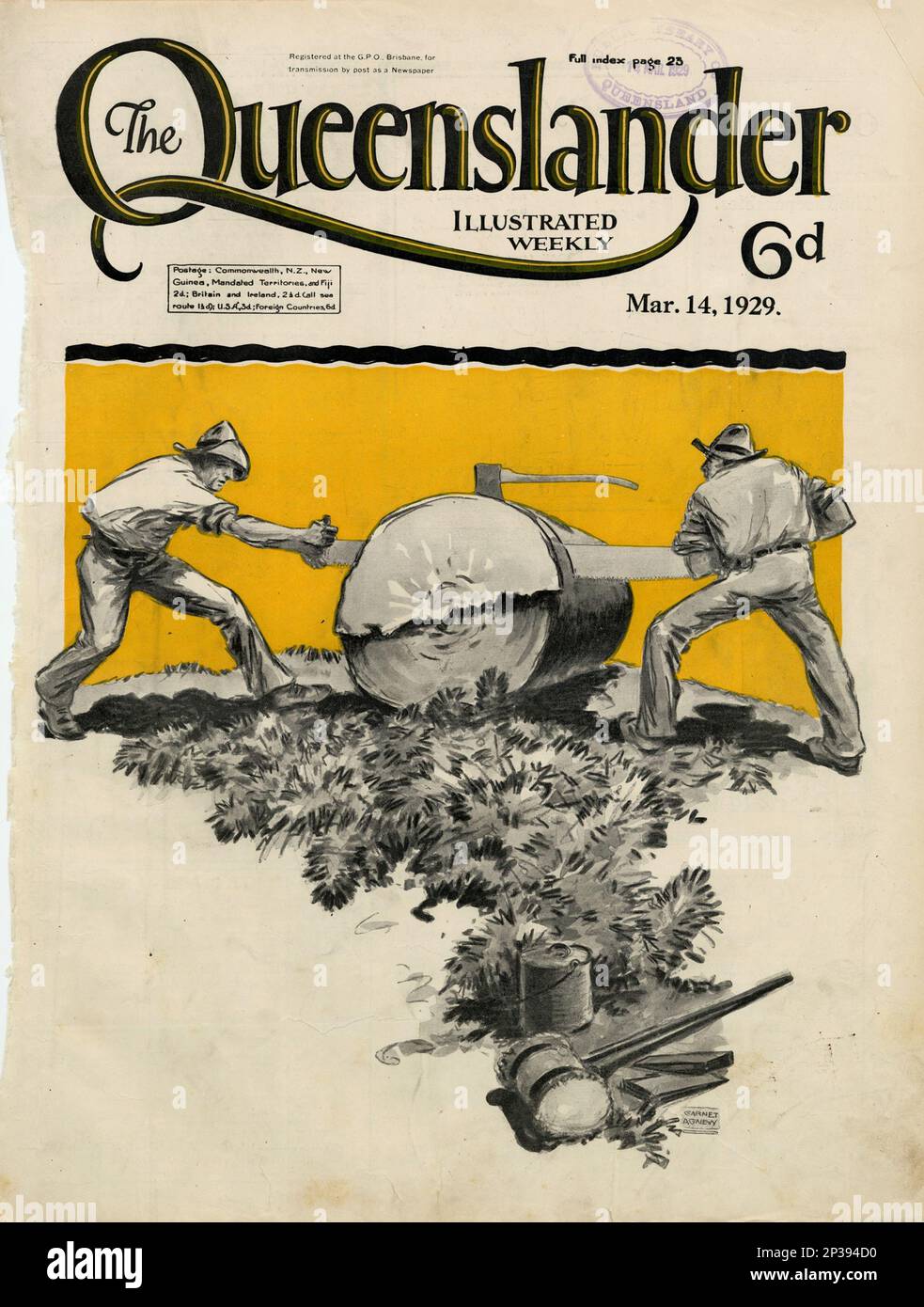 Front cover of the Queenslander magazine, featuring aspects of ...