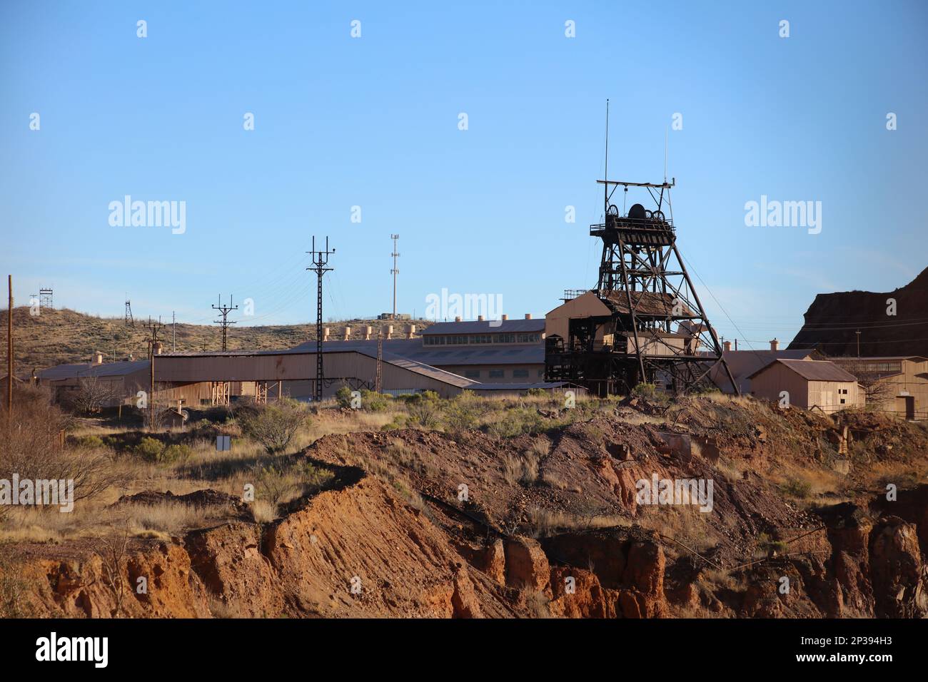 Bisbee's Buildings of Obscure Industrial Mining Purposes Stock Photo ...