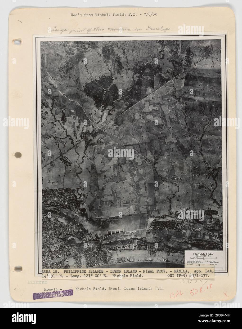 Landing Fields - Philippines - Nichols Field, Aerial Photograph Stock ...