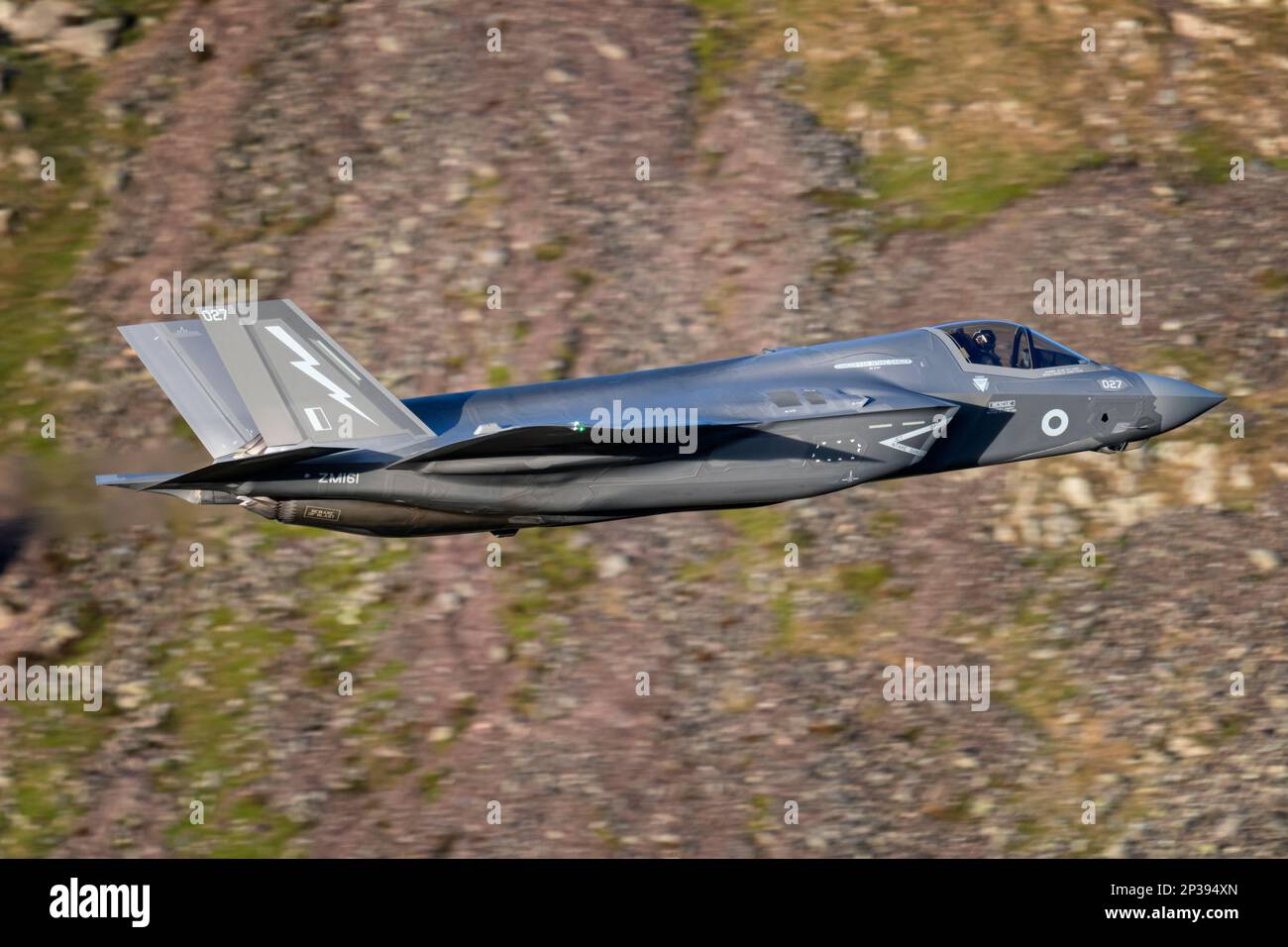 RAF F-35 Lockheed Martin Lightning operating at low level in the Lake ...
