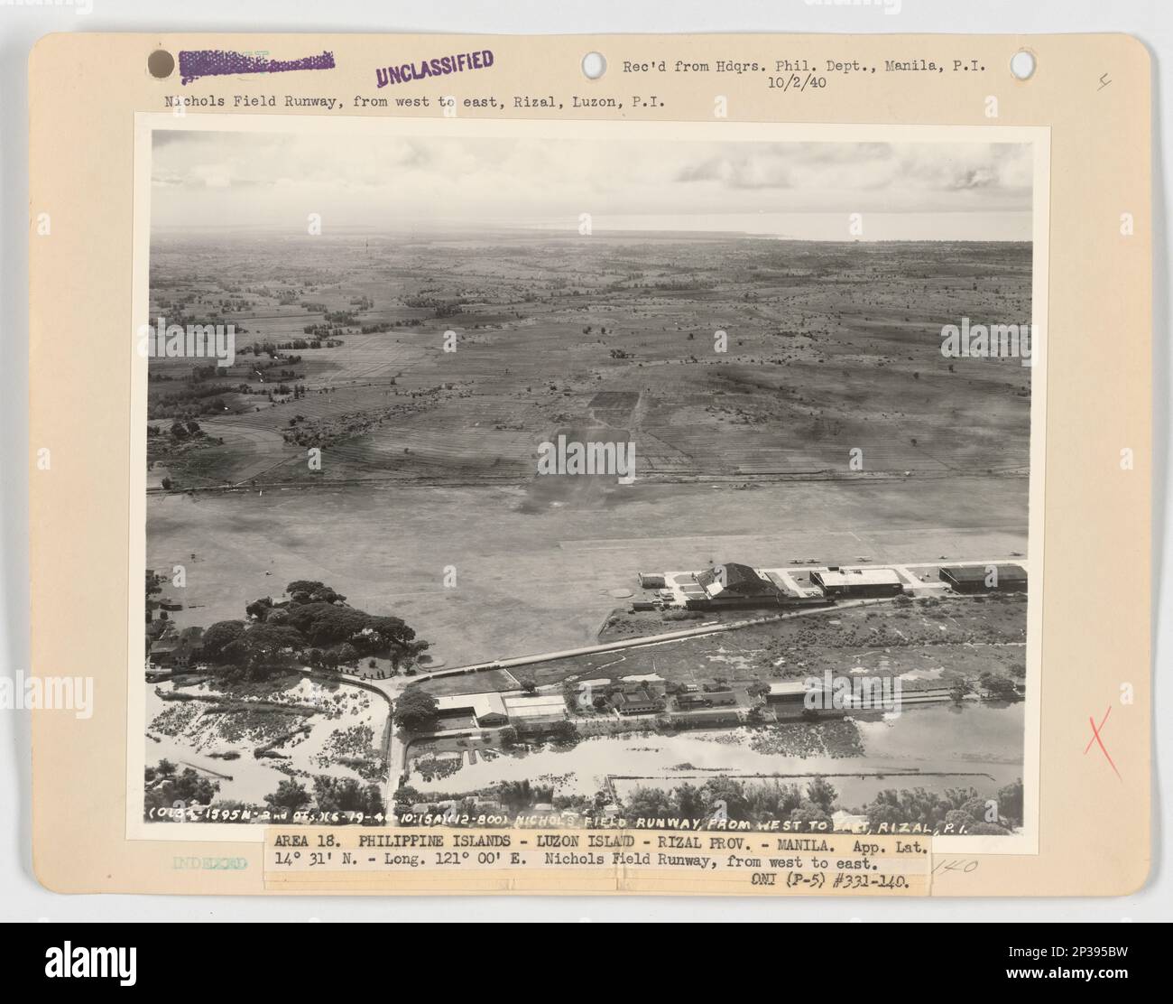 Landing Fields - Philippines - Nichols Field, Aerial Photograph Stock ...
