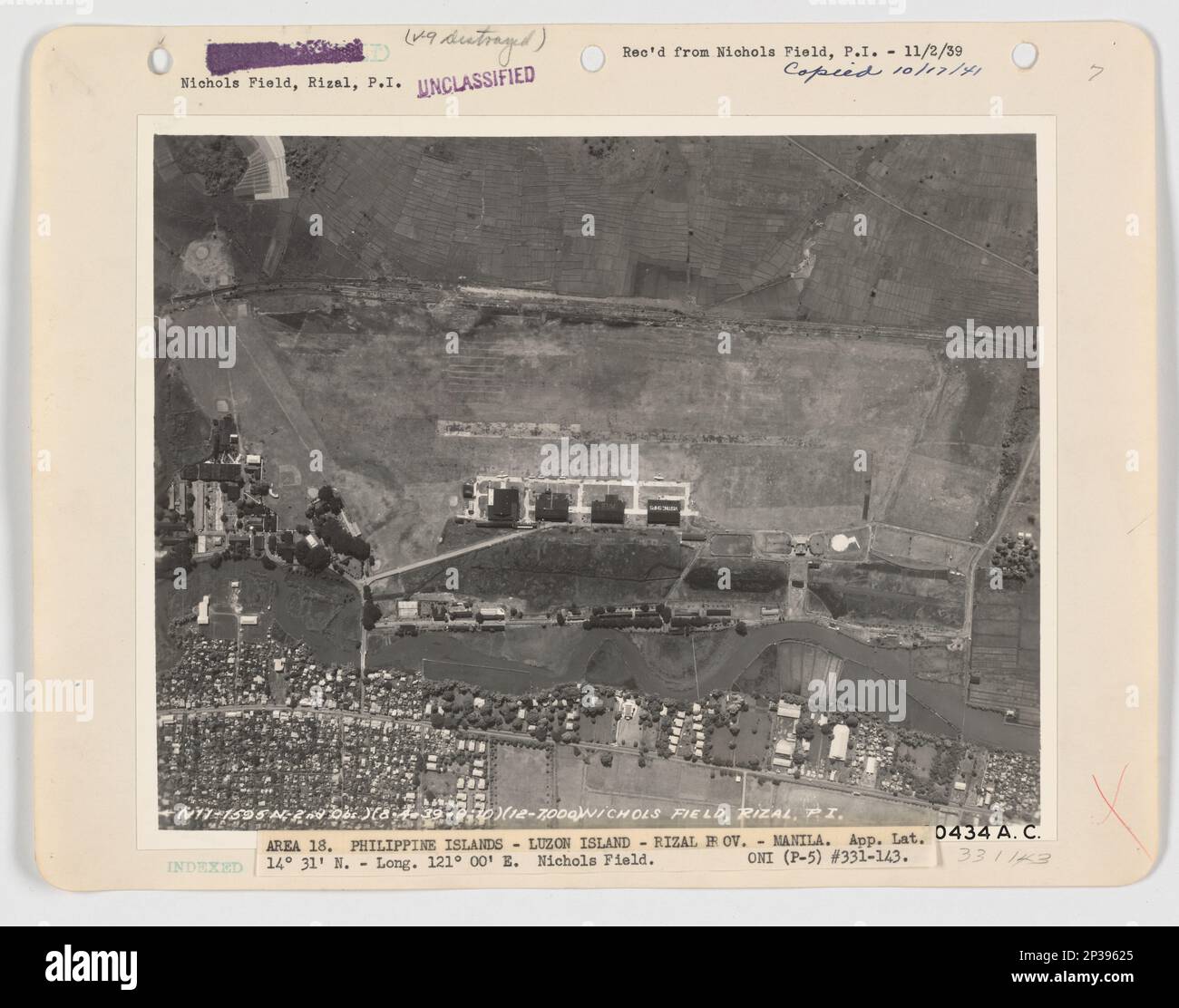 Landing Fields - Philippines - Nichols Field, Aerial Photograph Stock ...