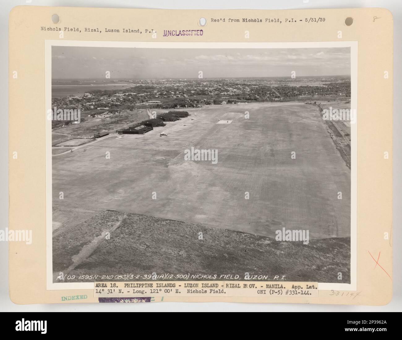 Landing Fields - Philippines - Nichols Field, Aerial Photograph Stock ...
