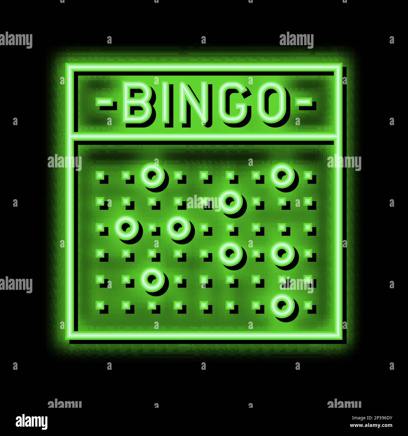 bingo game neon glow icon illustration Stock Vector Image & Art - Alamy