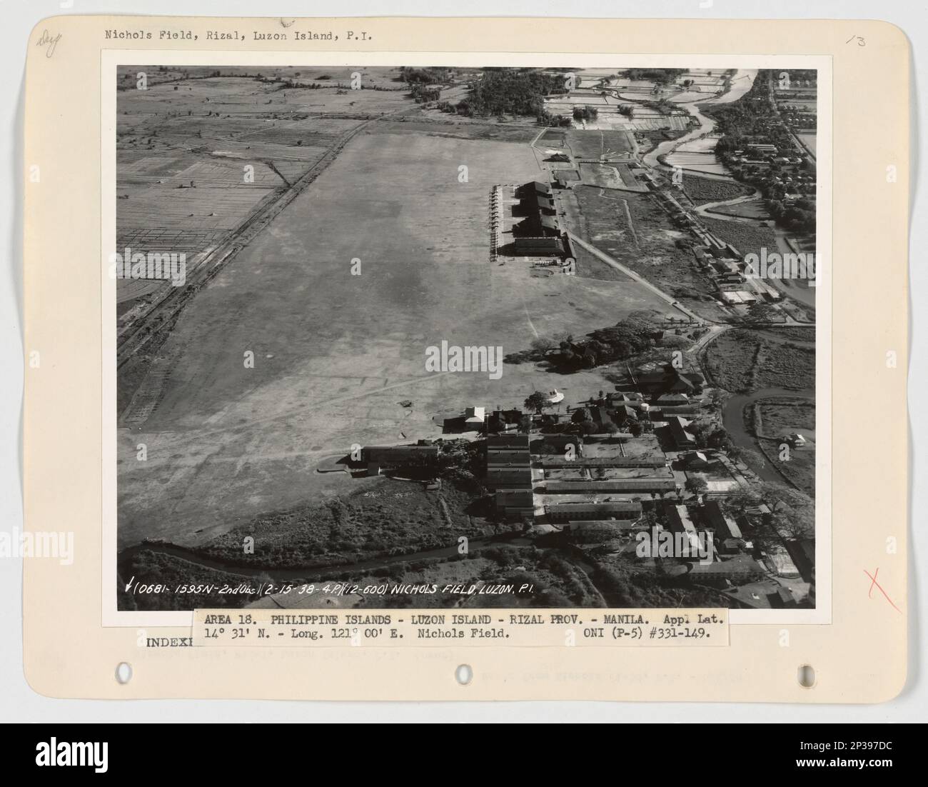 Landing Fields - Philippines - Nichols Field, Aerial Photograph Stock ...
