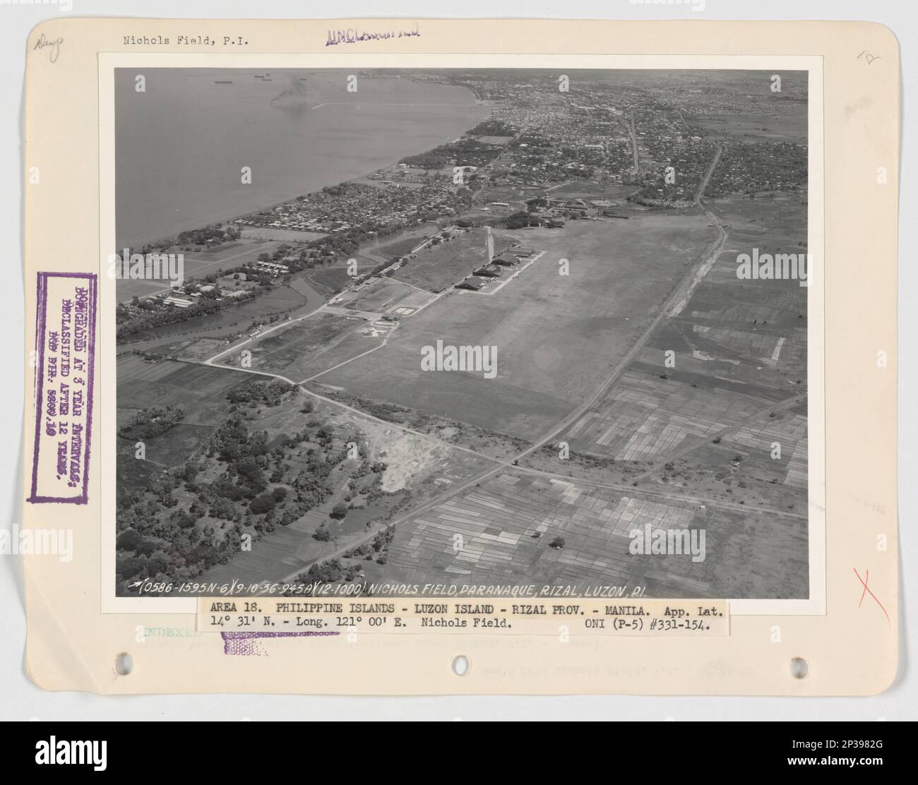 Landing Fields - Philippines - Nichols Field, Aerial Photograph Stock ...
