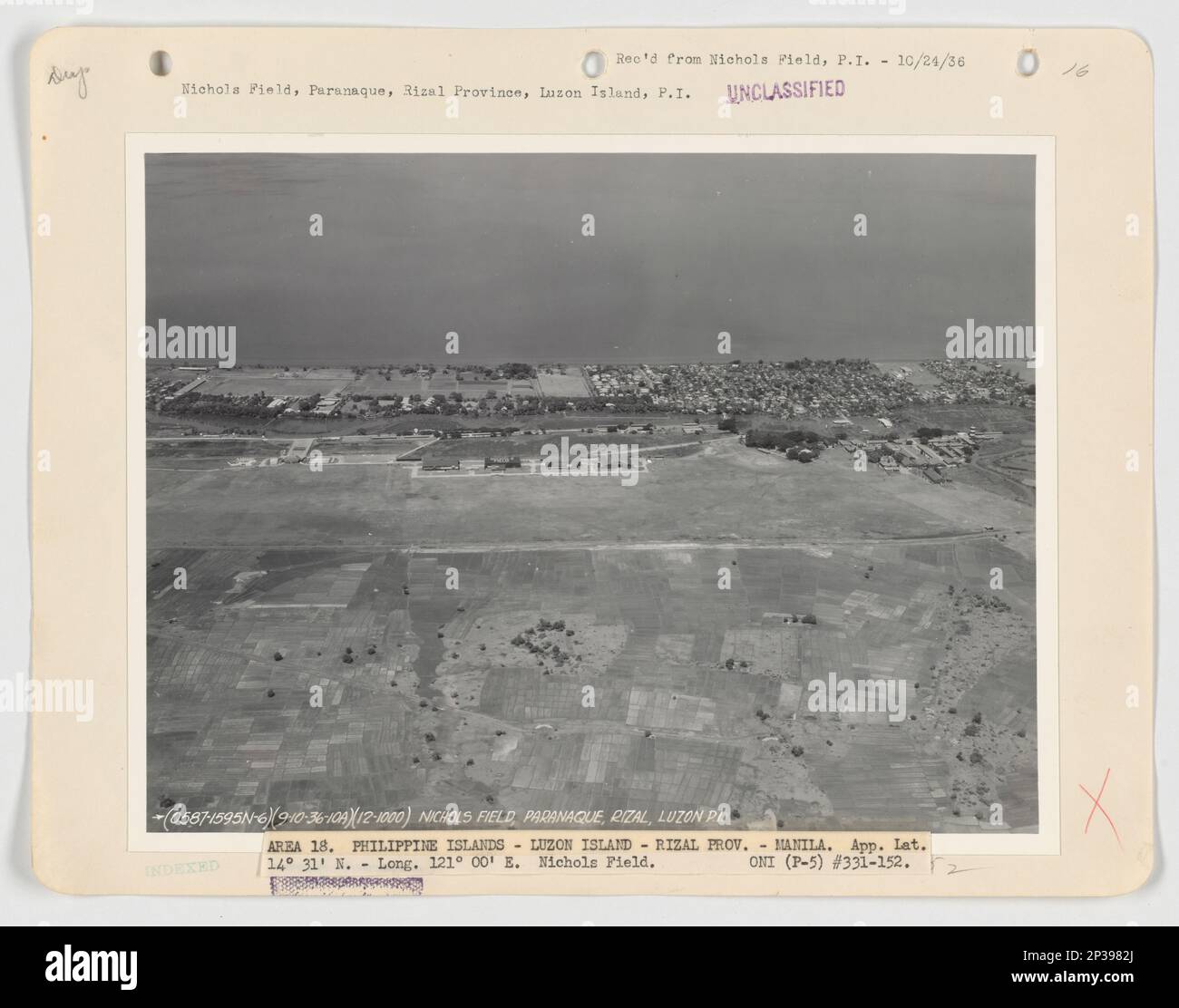 Landing Fields - Philippines - Nichols Field, Aerial Photograph Stock ...