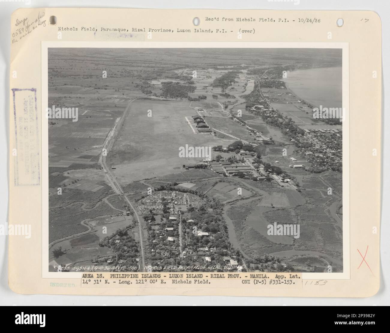 Landing Fields - Philippines - Nichols Field, Aerial Photograph Stock ...
