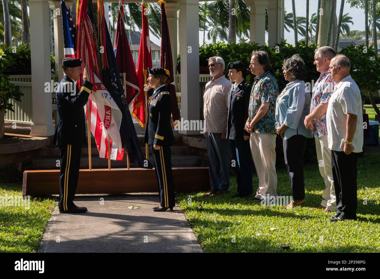 FORT SHAFTER, Hawaii -- (center) U.S. Army Brig. Gen. Paula Lodi ...