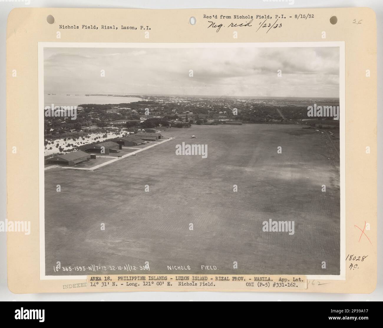 Landing Fields - Philippines - Nichols Field, Aerial Photograph Stock ...