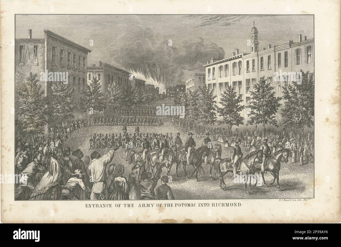 This 1865 lithograph by P.S. Duval & Son provided by the Library of ...