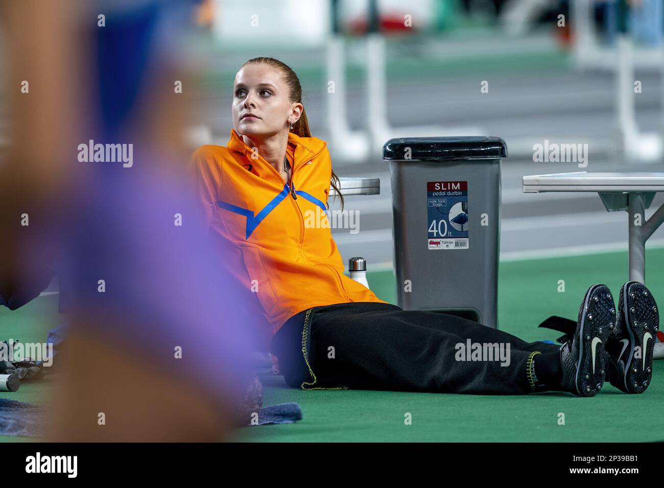 ISTANBUL - Britt Weerman in action in the high jump final on the fourth ...