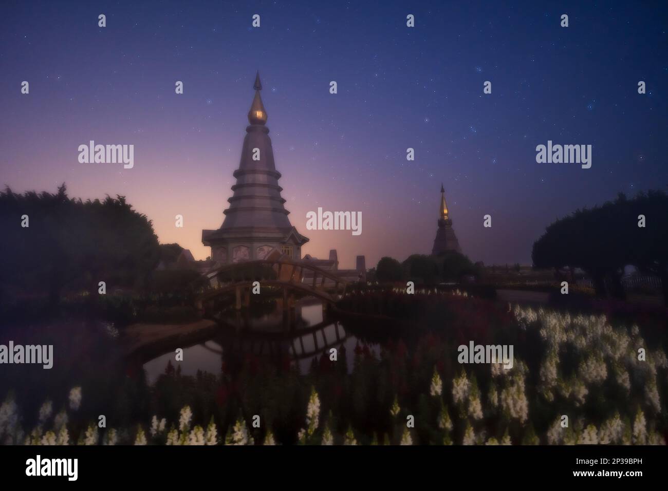 Chiang Mai, Thailand - 1 March 2023 - Night sky time lapse of moving ...
