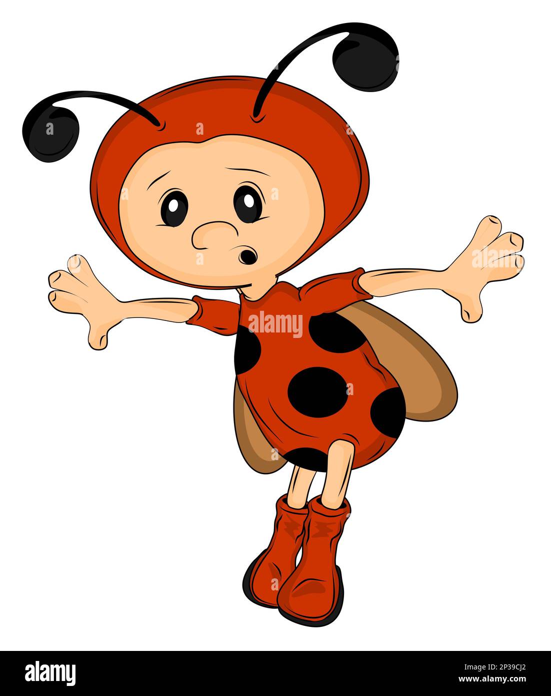 Happy ladybug cartoon Cut Out Stock Images & Pictures - Alamy