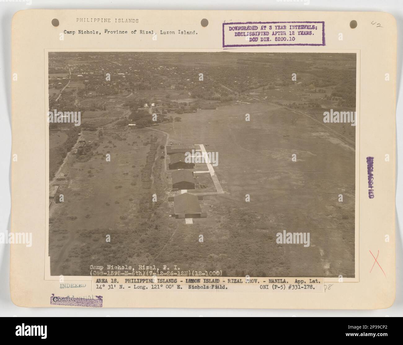 Landing Fields - Philippines - Nichols Field, Aerial Photograph Stock ...