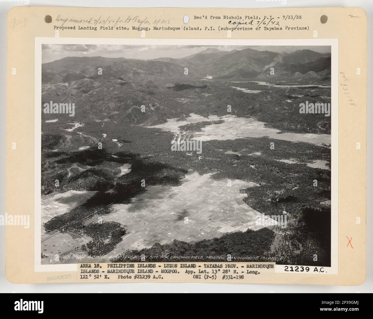 Landing Fields - Philippines - Marinduque Island, Aerial Photograph ...