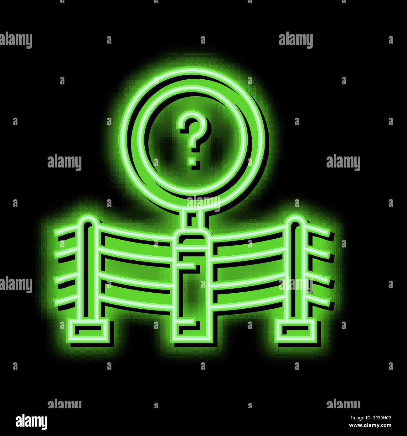 accident investigation neon glow icon illustration Stock Vector Image ...