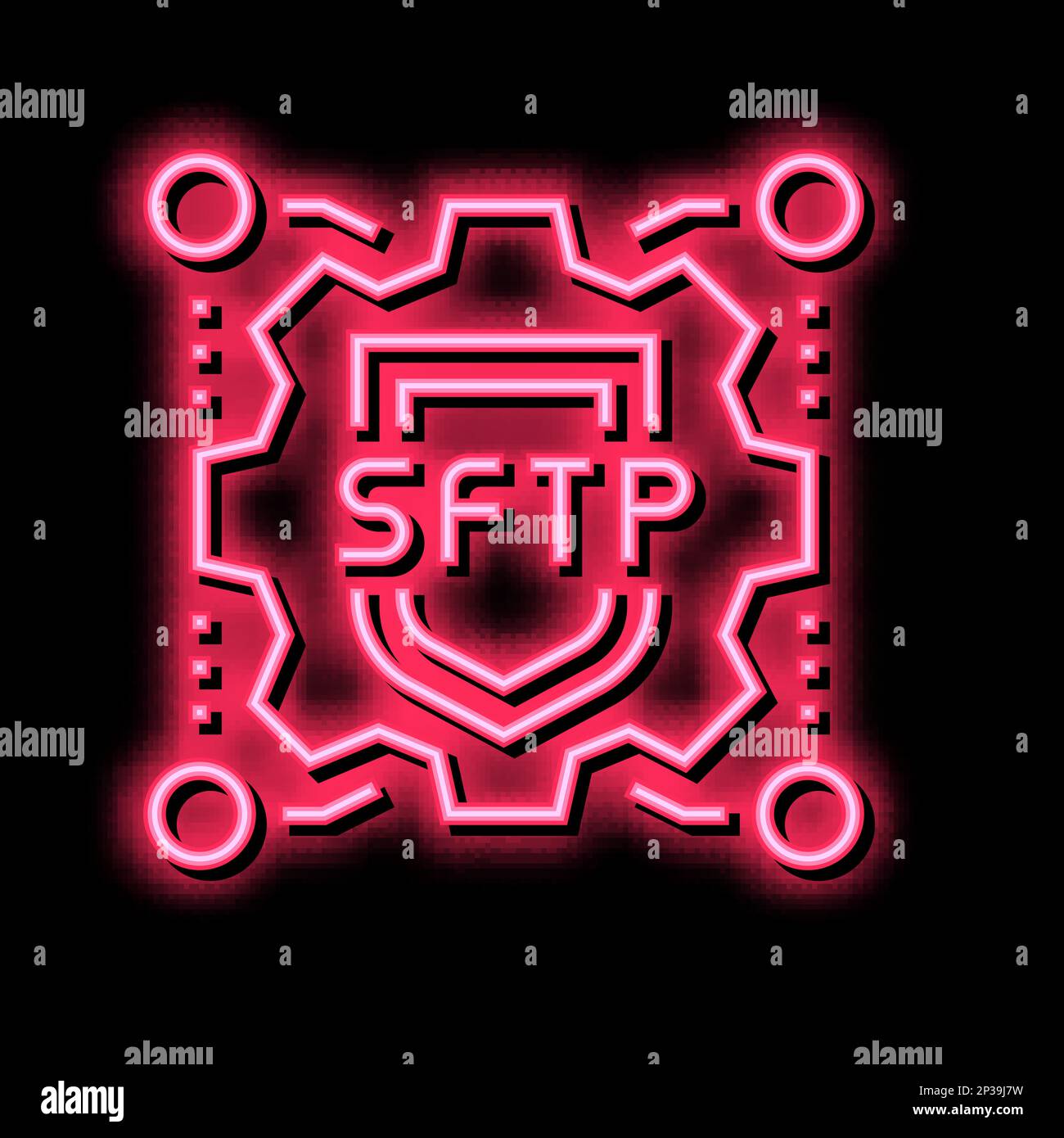 Sftp Label Color Icon Vector Illustration Sign Stock Vector Image And Art Alamy