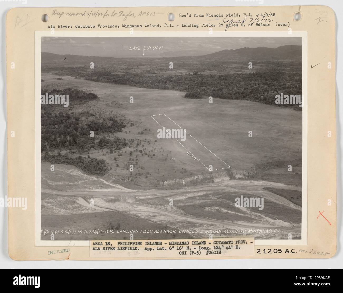 Landing Fields - Philippines - Mindanao Island, Aerial Photograph Stock ...