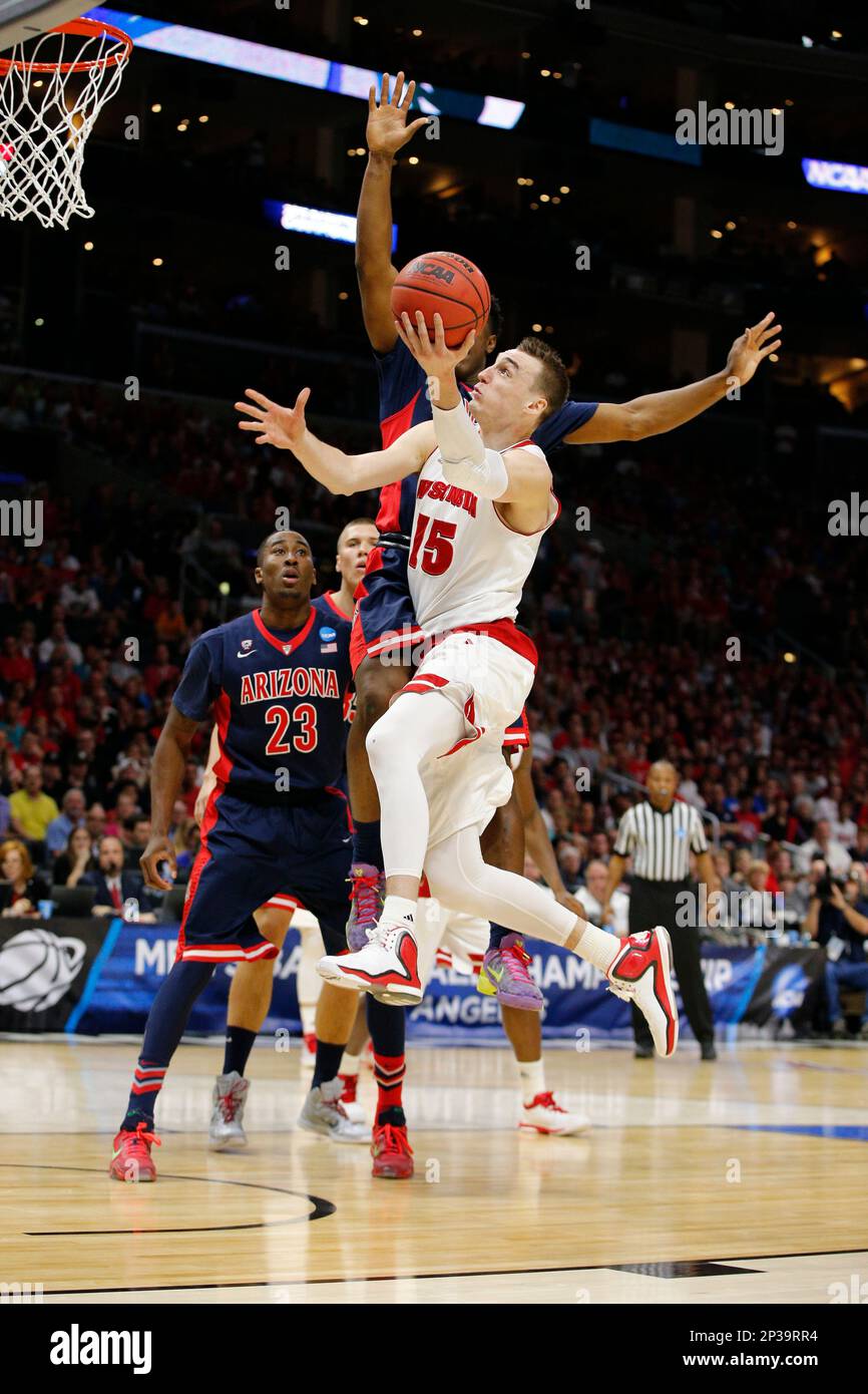 March 28, 2015: Wisconsin Badgers forward Sam Dekker (15) during the ...