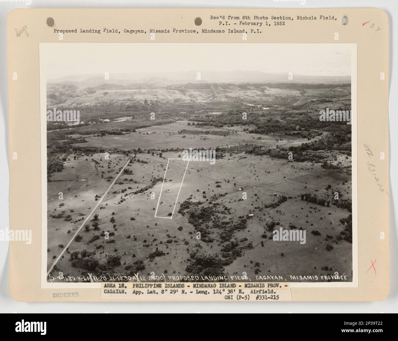 Landing Fields - Philippines - Mindanao Island, Aerial Photograph Stock ...