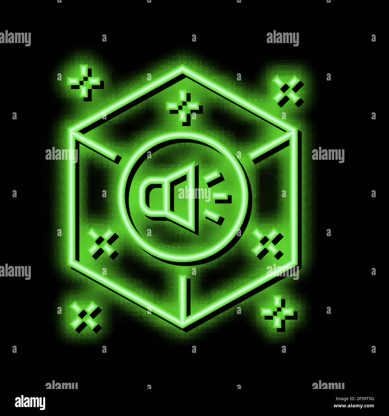 surround sound neon glow icon illustration Stock Vector Image & Art - Alamy