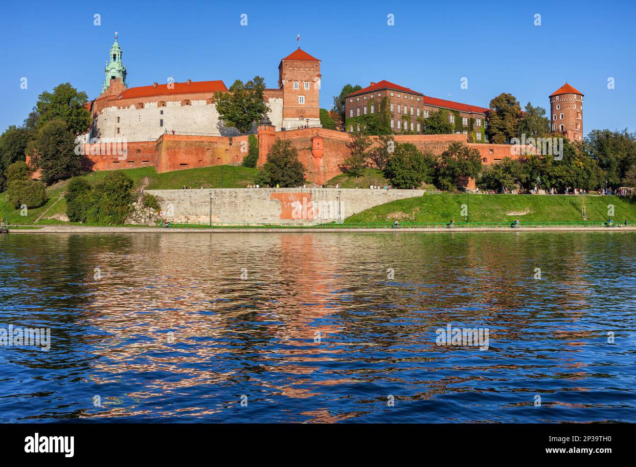 The Wawel Royal Castle at Vistula River in city of Kraków (Cracow) in ...