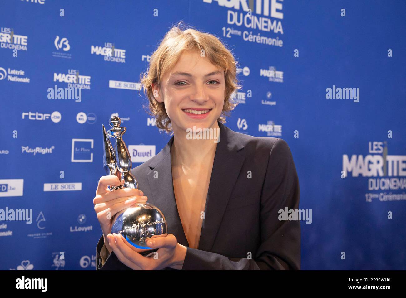 Eden Dambrine, best young hope actor pose with hisr award during the ...