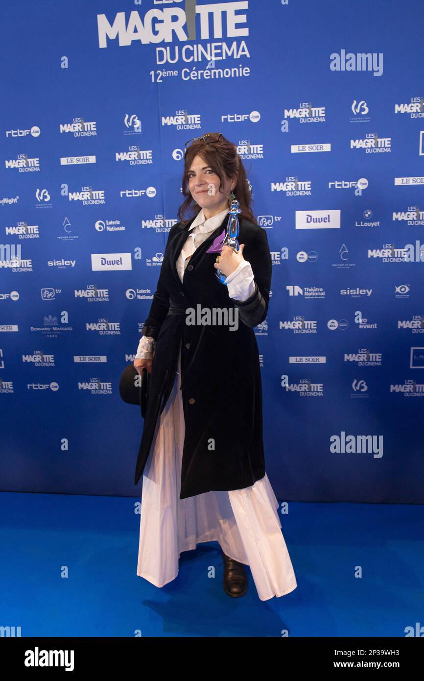Brussels, Belgium. 05th Mar, 2023. Agnes Jaoui honor Magritte pose with ...
