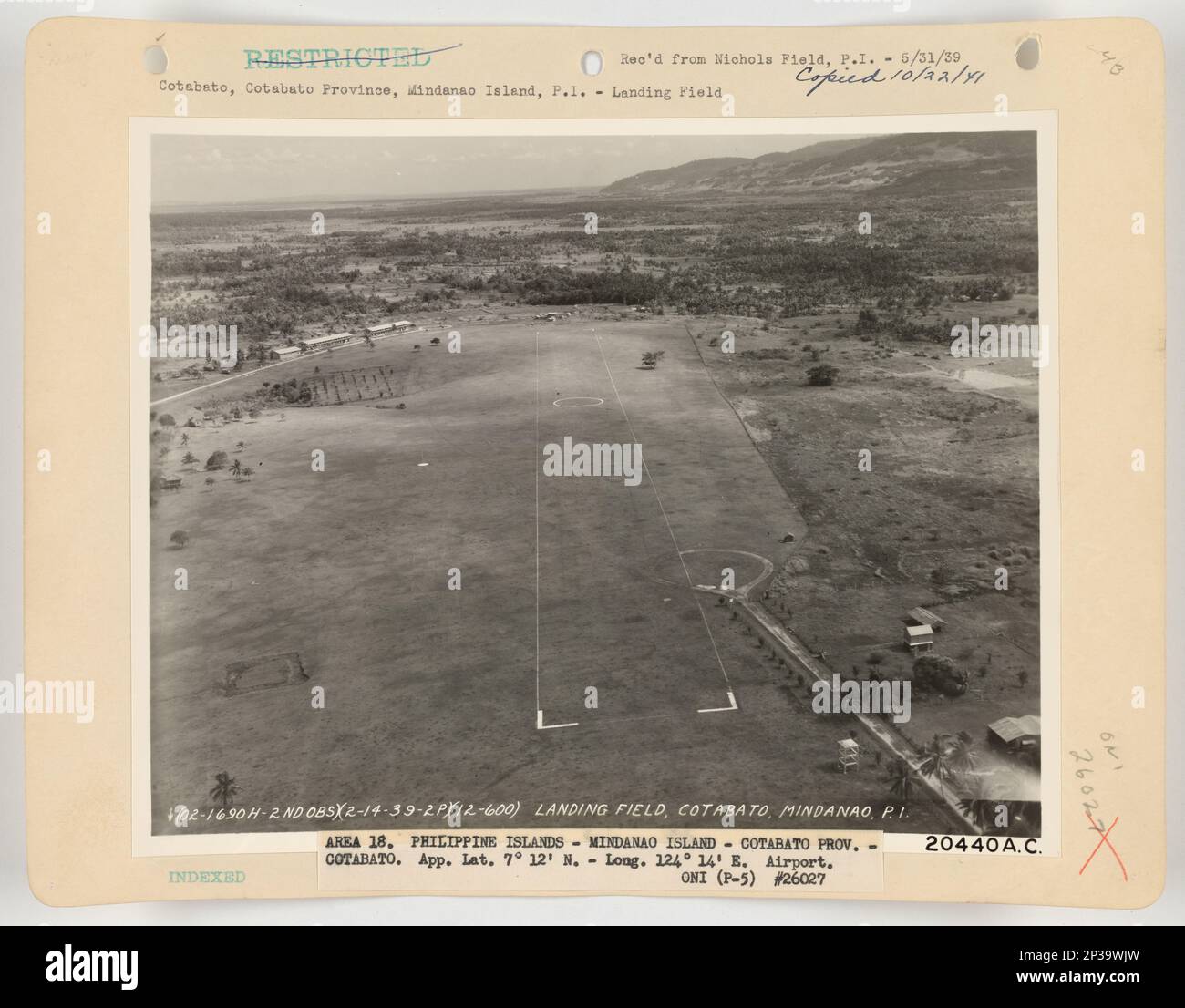Landing Fields - Philippines - Mindanao Island, Aerial Photograph Stock ...