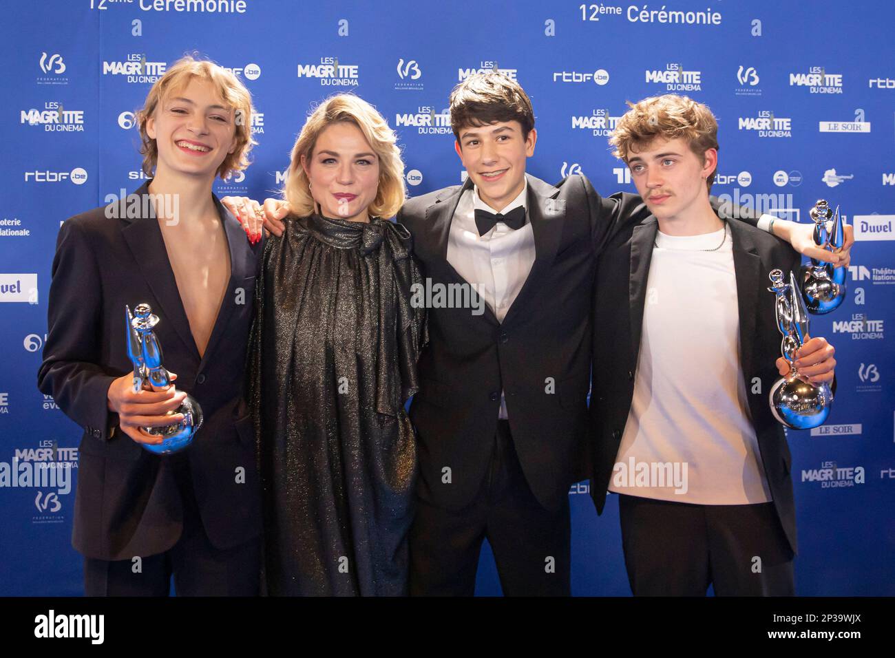 Brussels, Belgium. 05th Mar, 2023. Cast of Close : Actors Eden Dambrine ...
